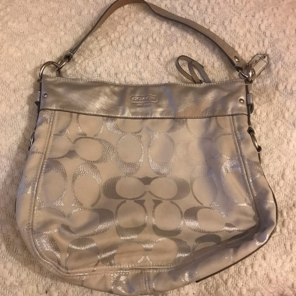 Coach Signature Silver Purse - Gem